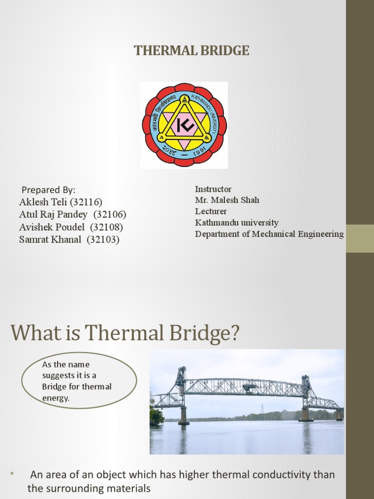 Thermal Bridge: Prepared By: Aklesh Teli (32116) Atul Raj Pandey (32106 ...