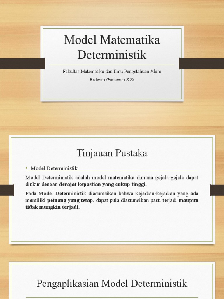 Model Matematika Deterministik | PDF