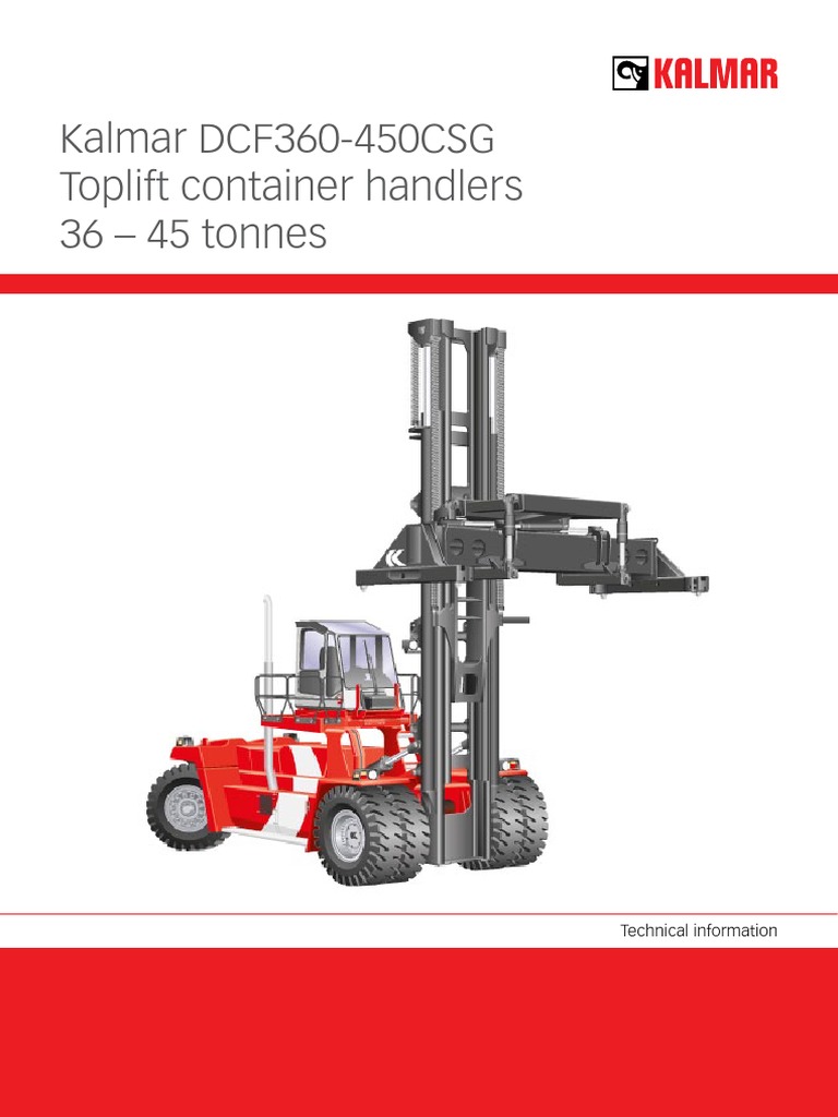 Kalmar DCF360-450CSG Toplift Container Handlers 36 - 45 Tonnes PDF ...