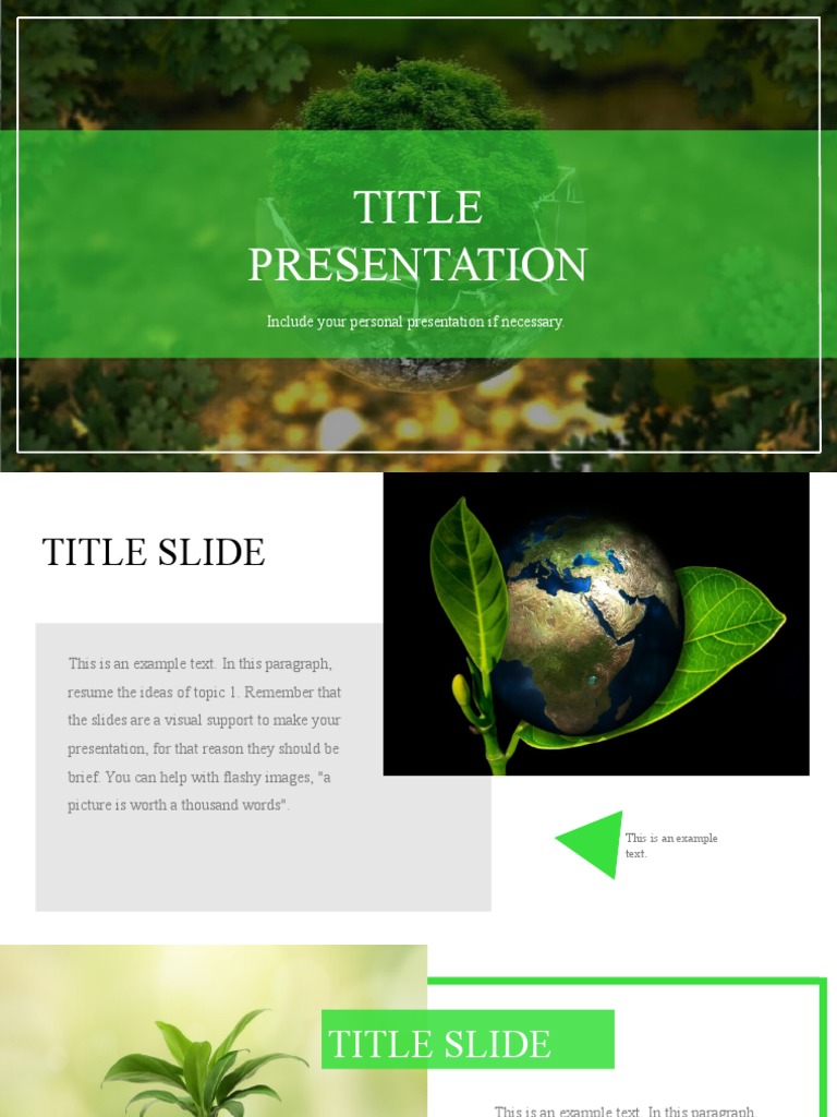 Free Powerpoint Templates Medio Ambiente | PDF
