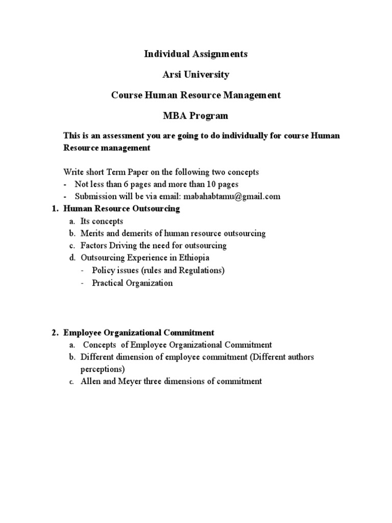 Individual Assignments | PDF