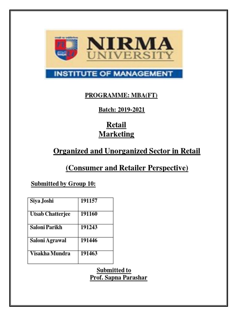 Group10 FinalReport RMKT SectionB PDF | PDF | Grocery Store | Retail