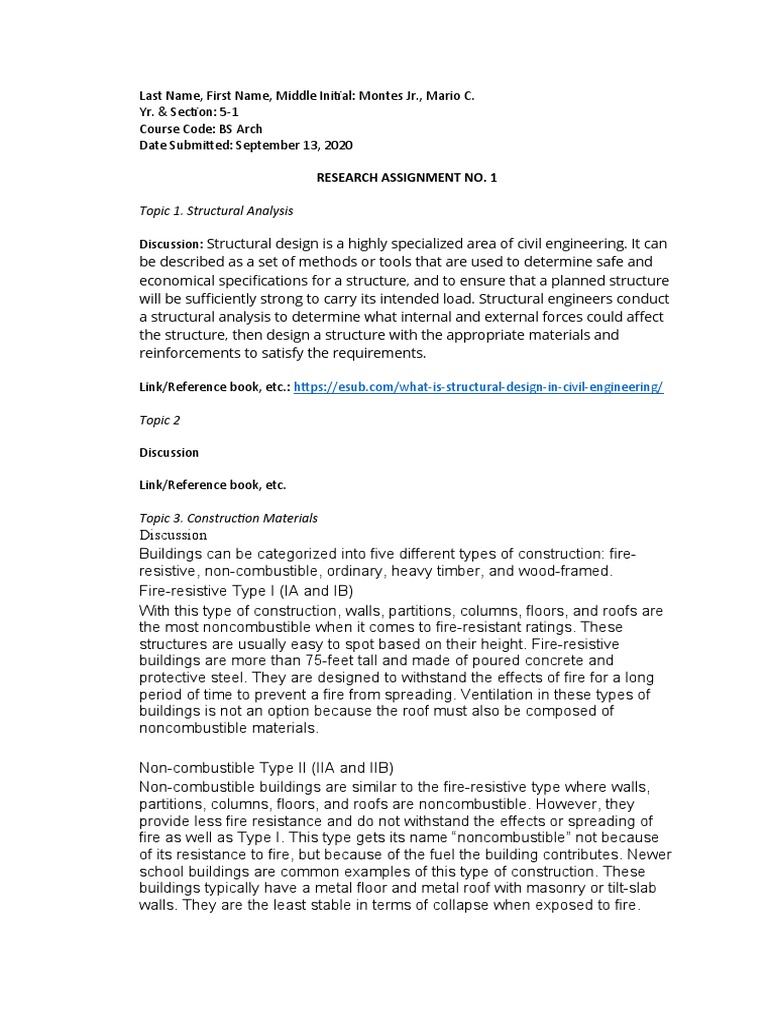 Format For Research Assignment | PDF | Strength Of Materials ...