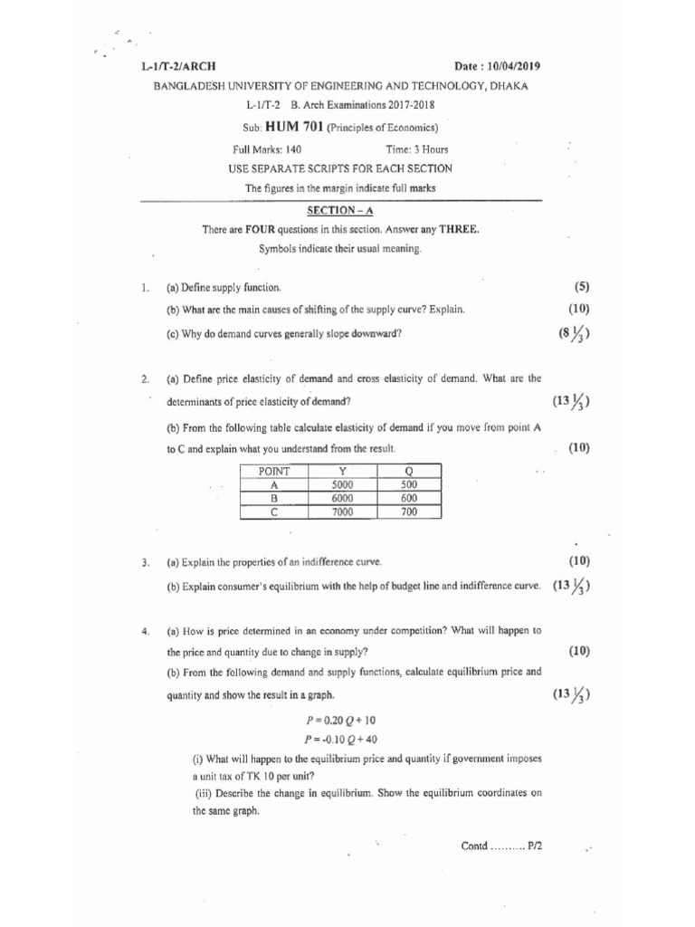 BTEU Exam Questions on Economics, Building Technology and Materials ...