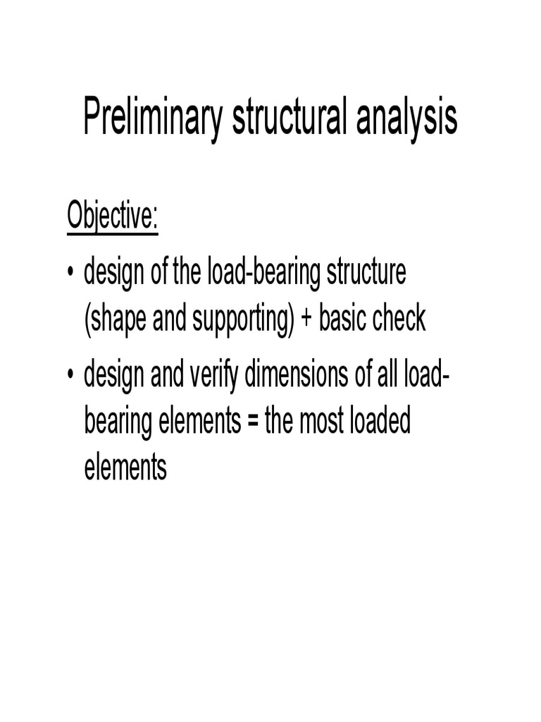Preliminary Structural Analysis | PDF | Beam (Structure) | Structural Engineering