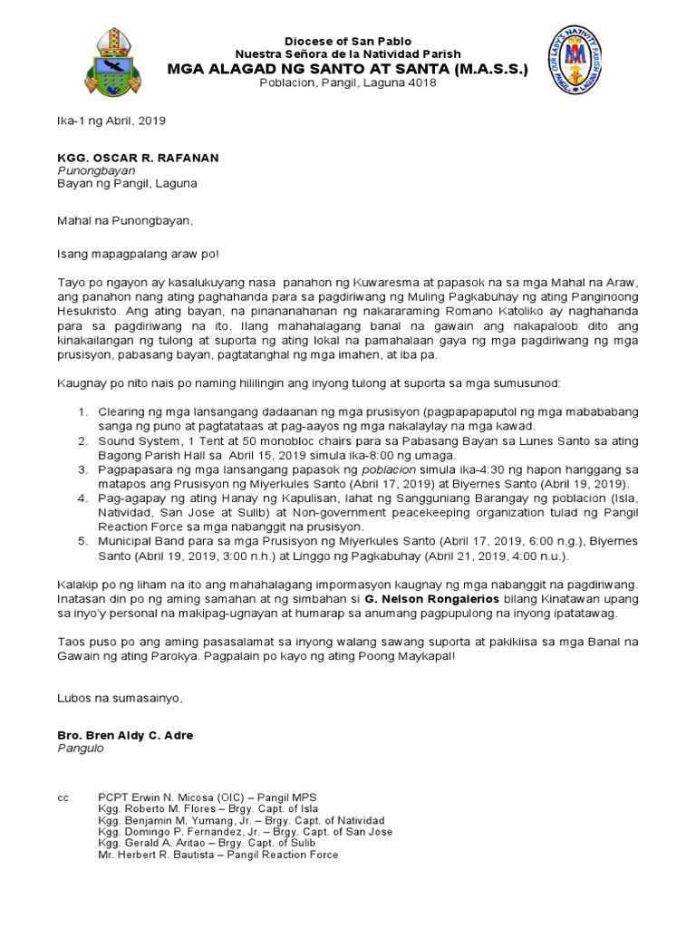 Letter Mayor 2019 | PDF