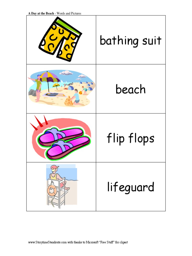 Beach Picture Dictionary