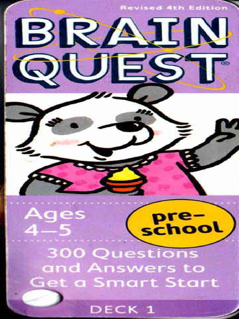 Brain Quest Preschool - 300 Questions and Answers To Get A Smart Start ...
