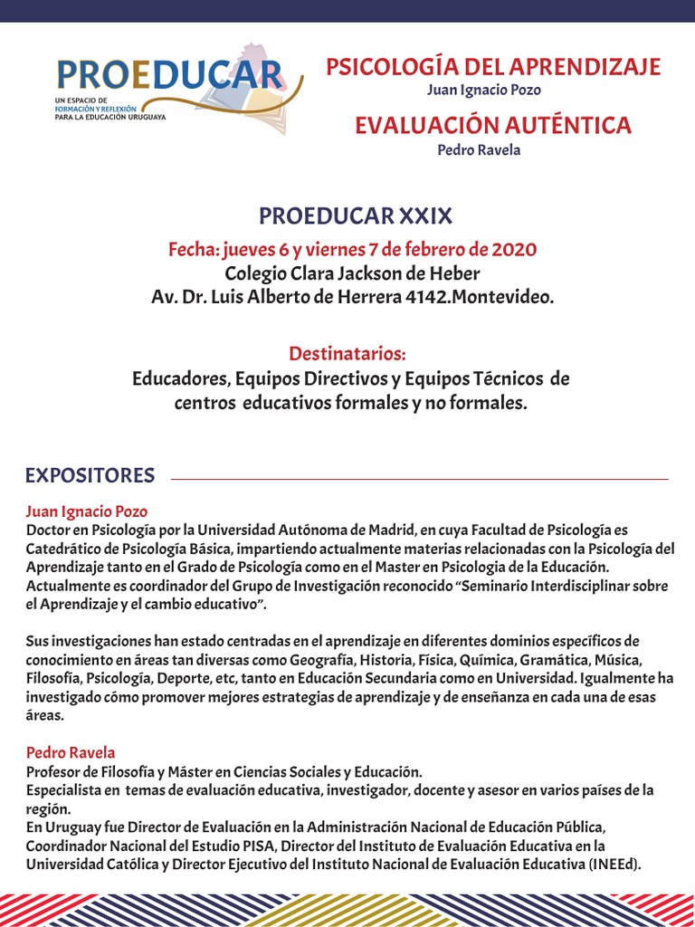 Audec PROEDUCAR 2020 | PDF | Universidad | Maestros