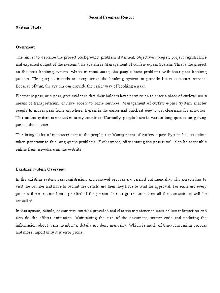 Second Progress Report System Study | PDF | Microsoft Windows | Cyberspace
