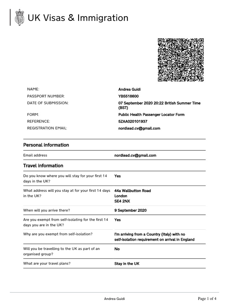 UK Visas & Immigration: Personal Information | PDF | Travel Visa ...