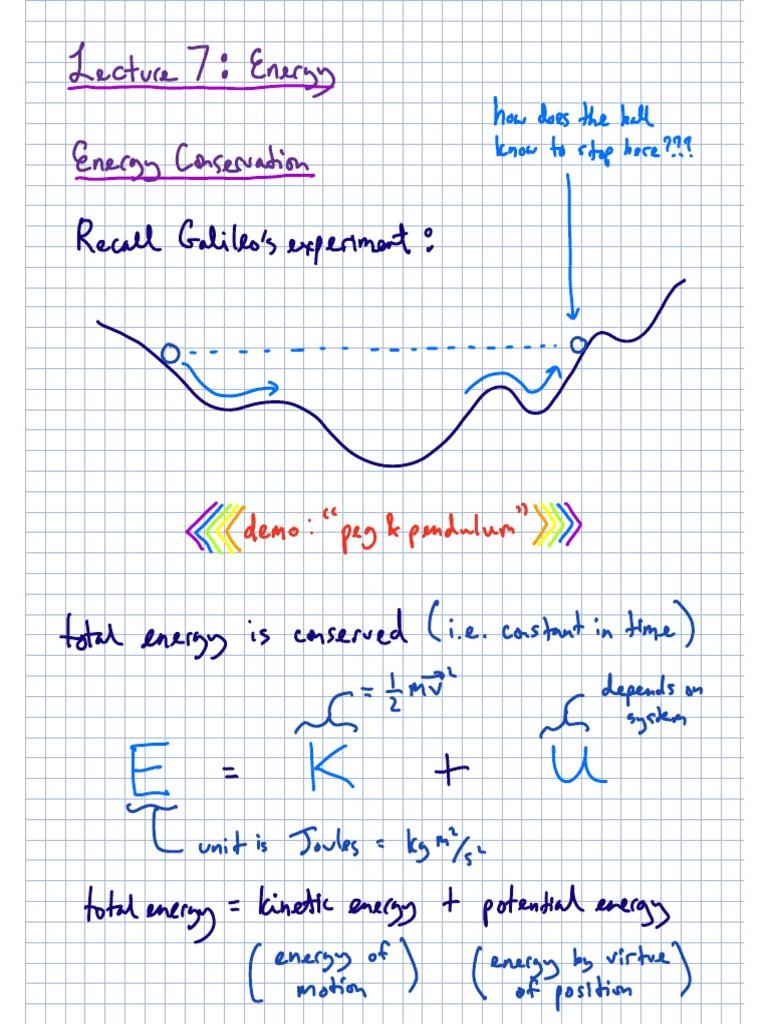 Lecture7 Energy | PDF | Physical Quantities | Mass