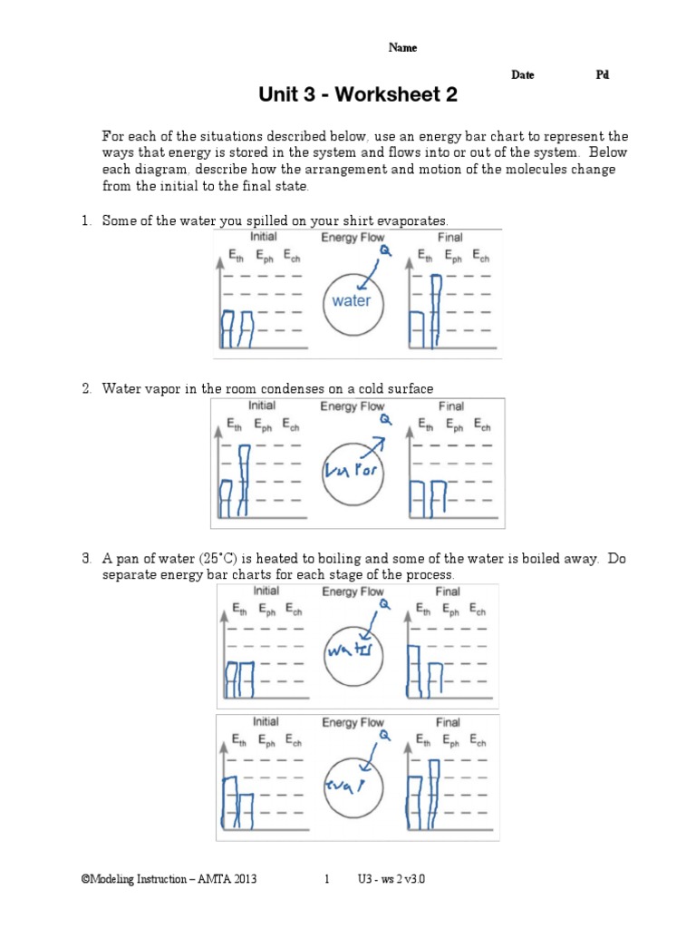 Unit 3 - Worksheet 2: Name Date PD | PDF | Boiling | Evaporation