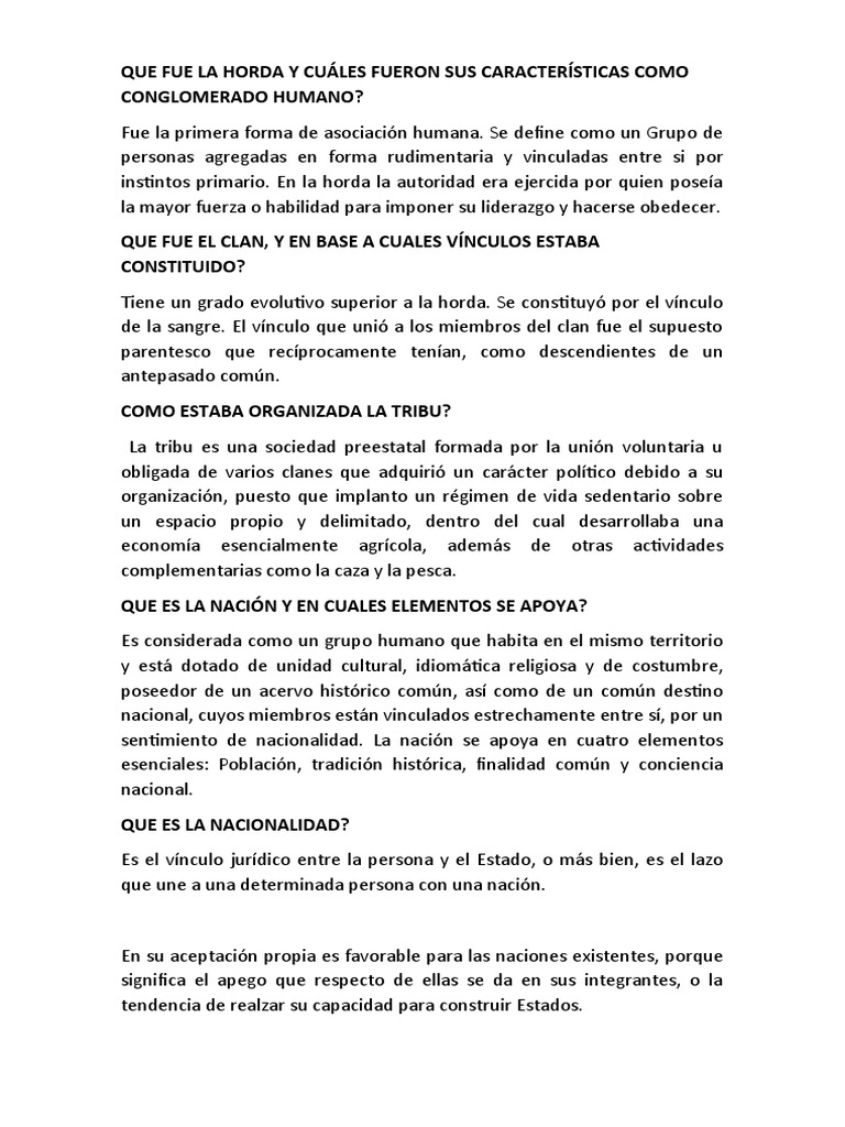 Que Fue La Horda y Cuáles Fueron Sus Características Como Conglomerado ...