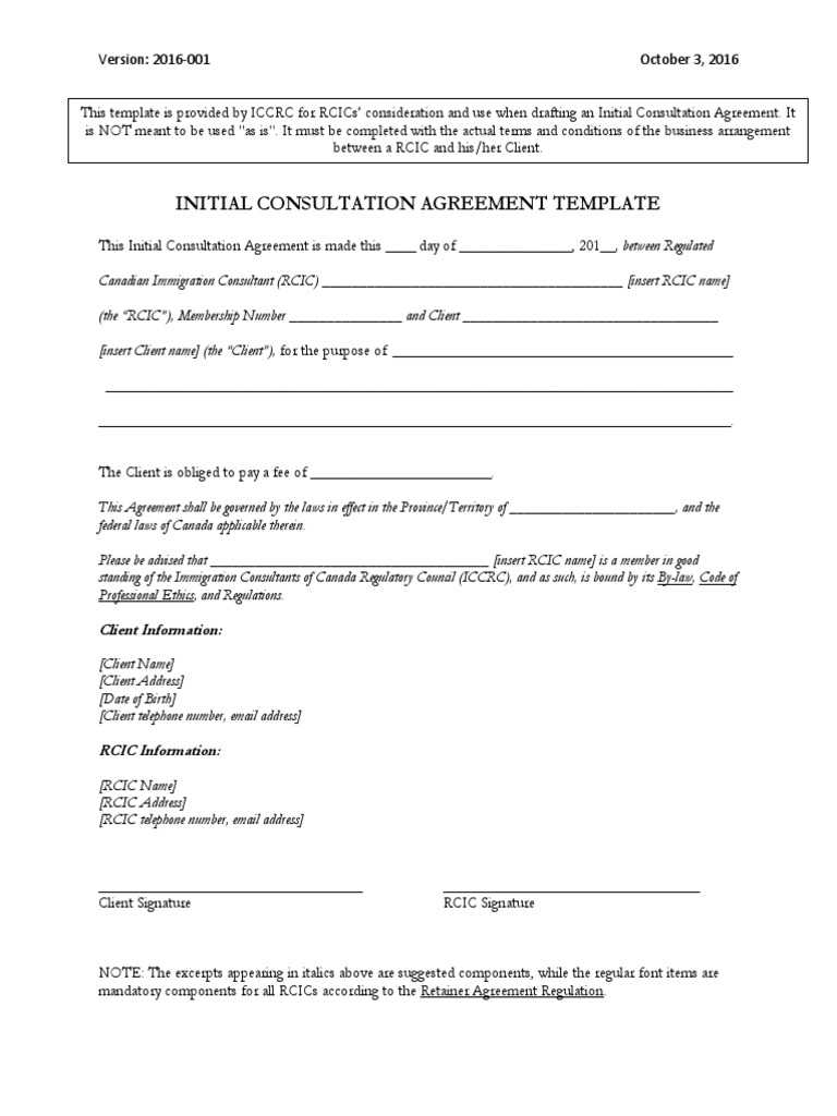 Initial Consultation Template | PDF Initial Consultation Template | PDF