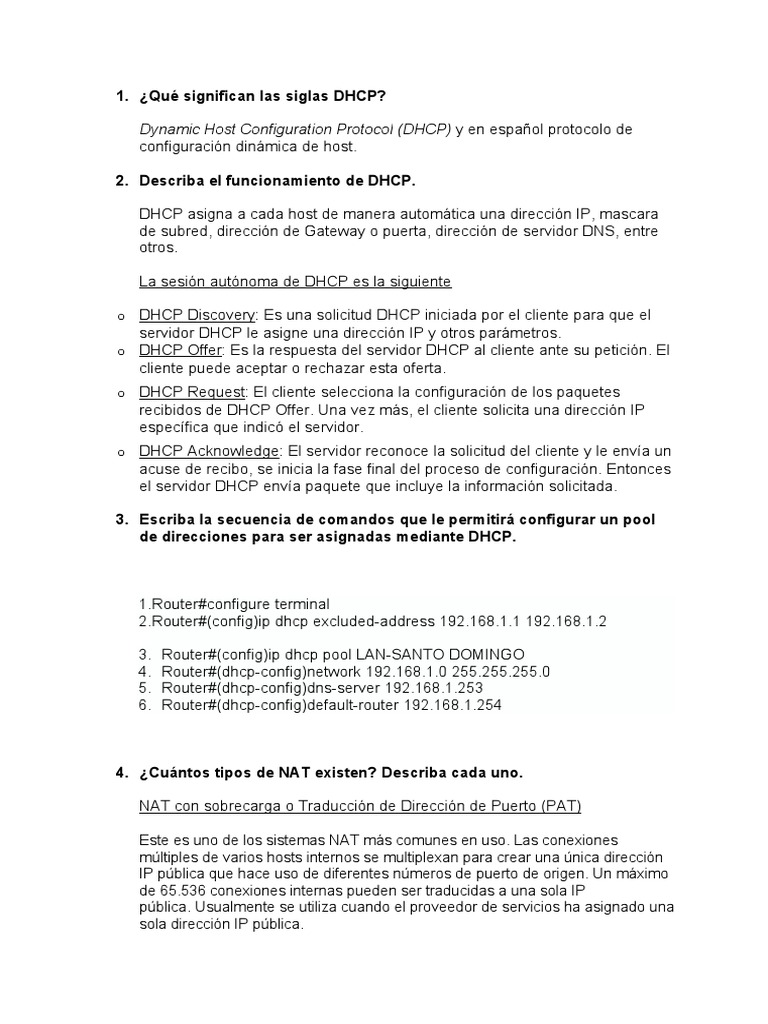 Qué Significan Las Siglas DHCP | PDF | Dirección IP | Protocolos de comunicaciones
