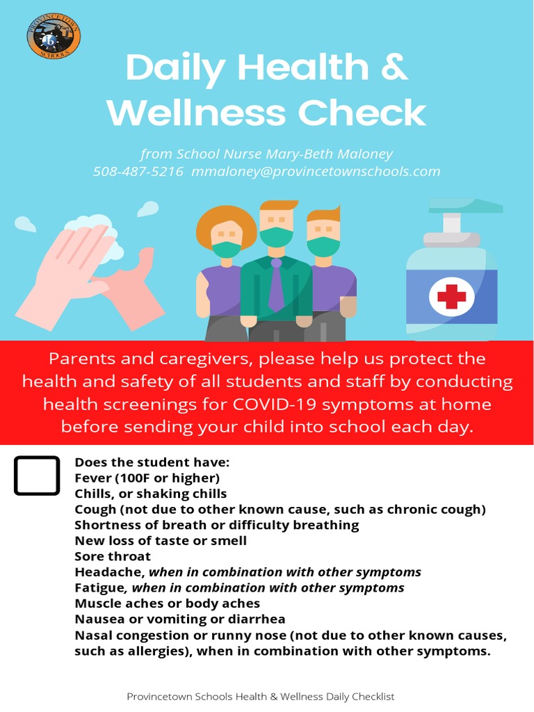 Pts Daily Health & Wellness Check | PDF | Symptom | Health Sciences