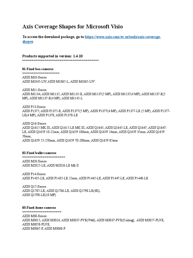Axis Coverage Shapes For Microsoft Visio: To Access The Download ...
