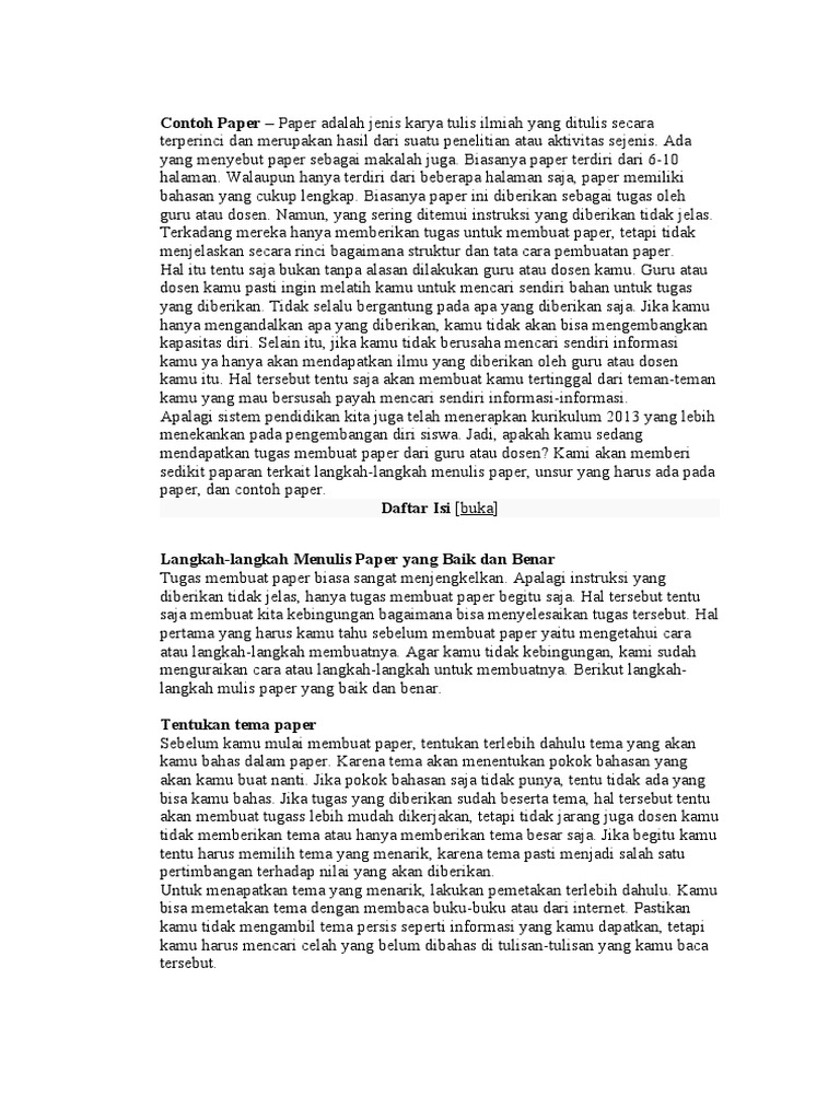 Contoh Paper | PDF
