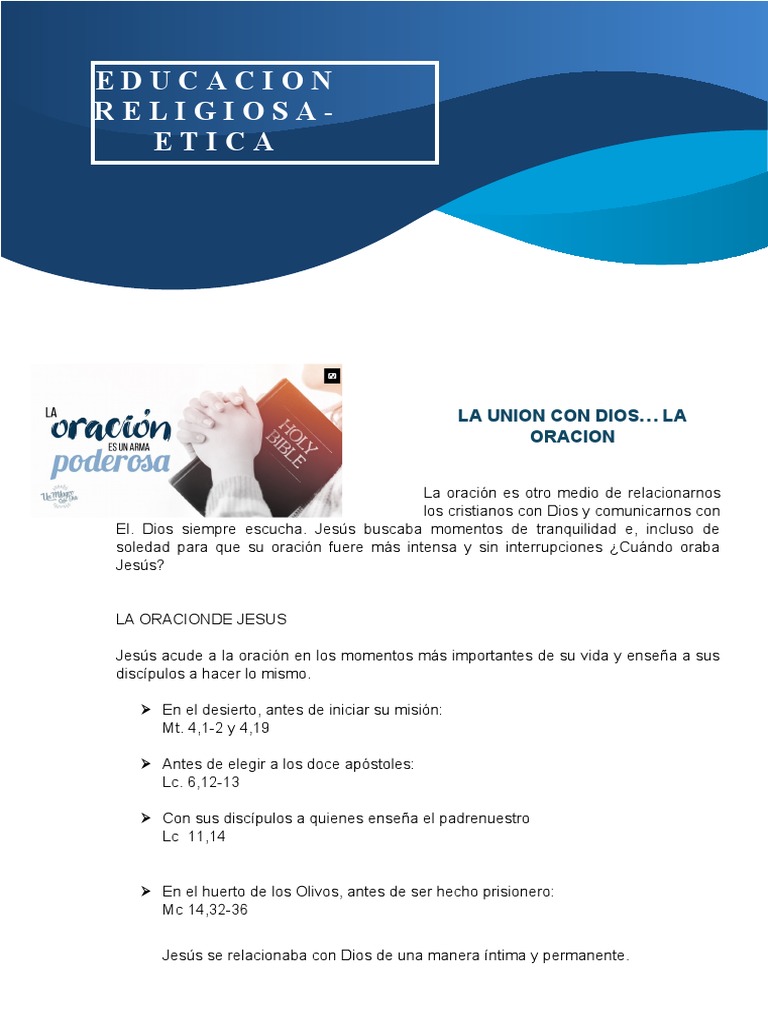 La Union Con Dios en La Oraciòn | PDF