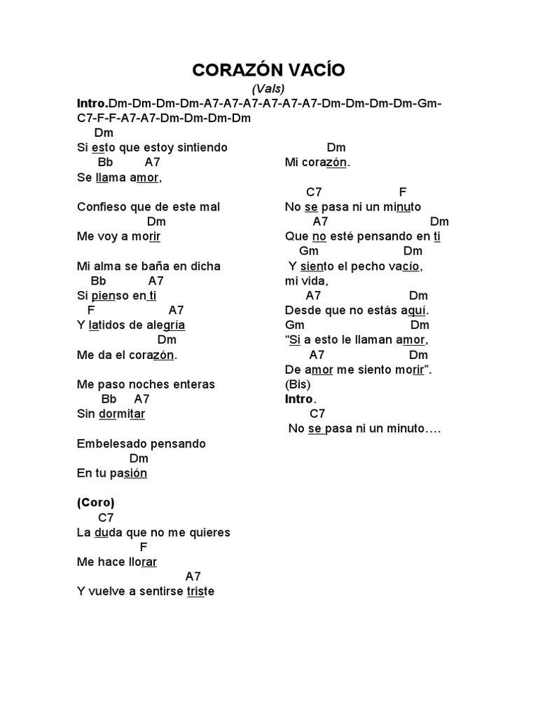 CORAZÓN VACÍO-Los Relicarios | PDF