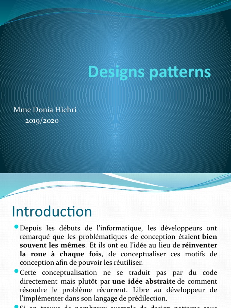 Designs Patterns | PDF | Patron de conception | Classe (informatique)