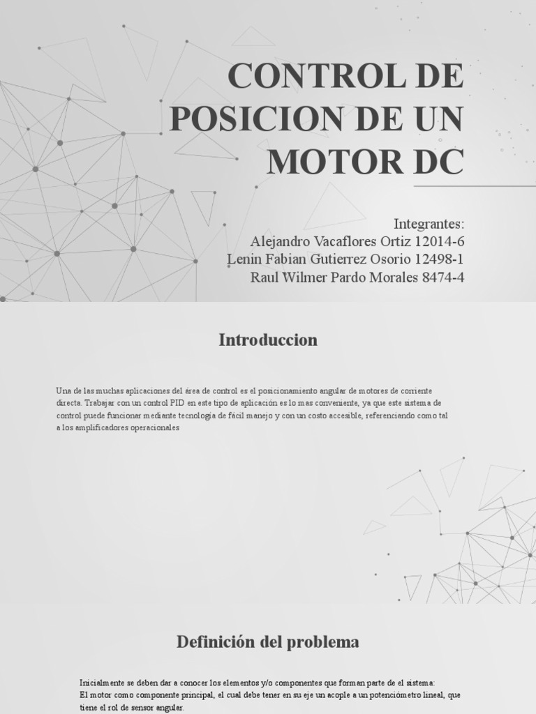 Control de Posicion de Un Motor DC | PDF | Transformada de Laplace ...