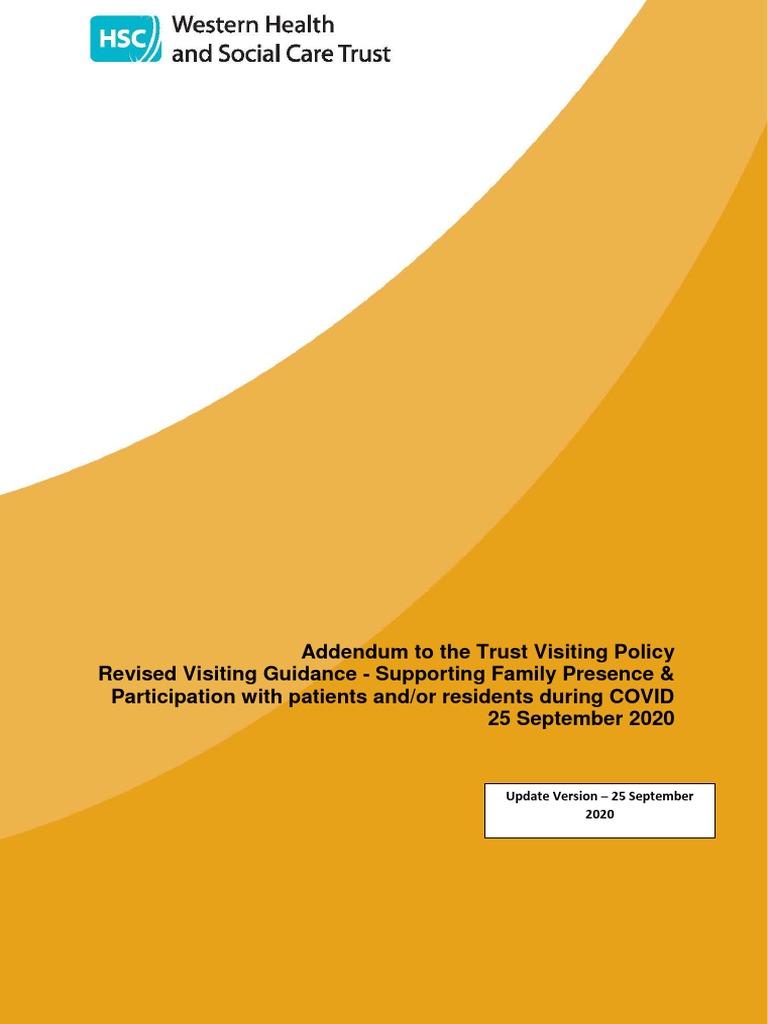 WHSCT Visiting Guidance FINAL Version For Issuing Updated 25 September ...