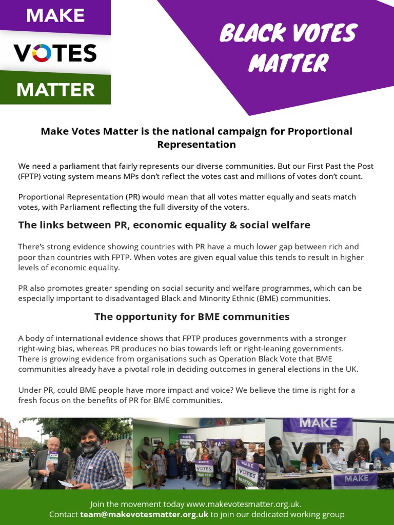 Black Votes Matter Leaflet | PDF | Voting | Policy