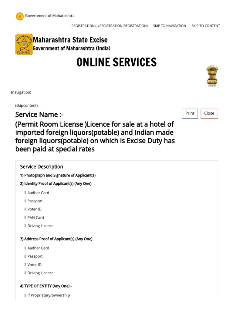 Maharashtra State Excise Permit Room | PDF | Government Information ...