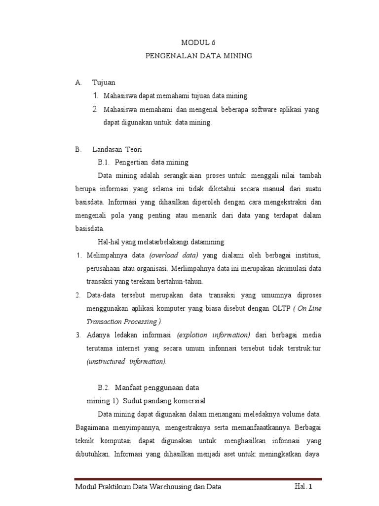 Pengenalan Data Mining Dan Preprocessing 1600991287 | PDF | Komputer