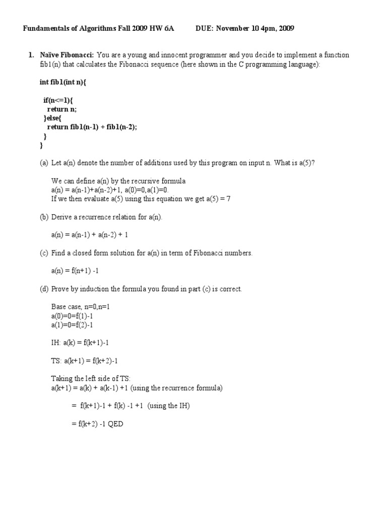 An Analysis Of Efficient Fibonacci Sequence Calculation Algorithms And