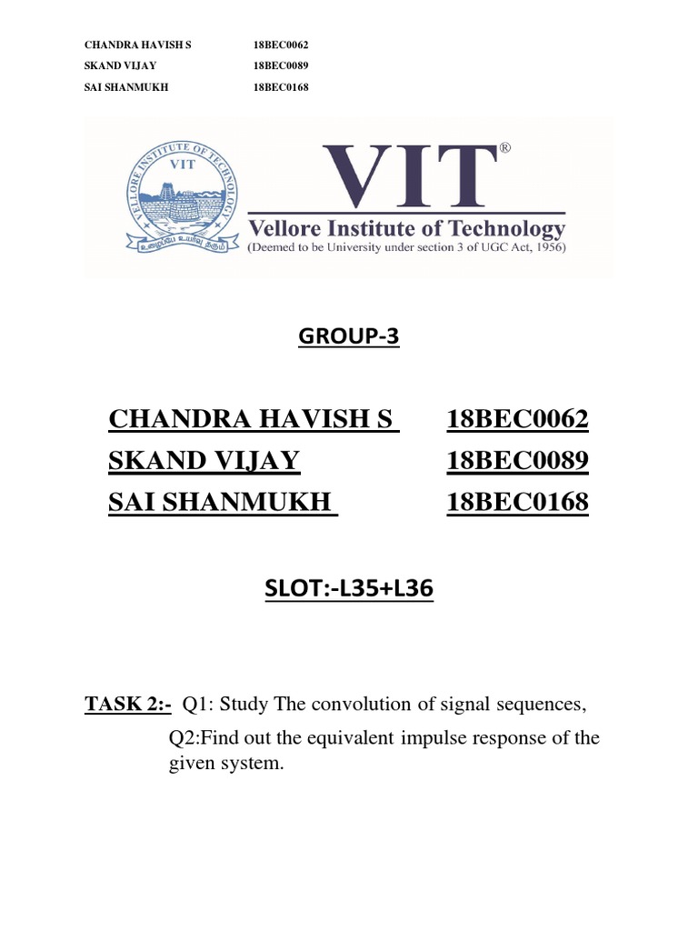 Lab Task 2 | PDF | Convolution | Sequence