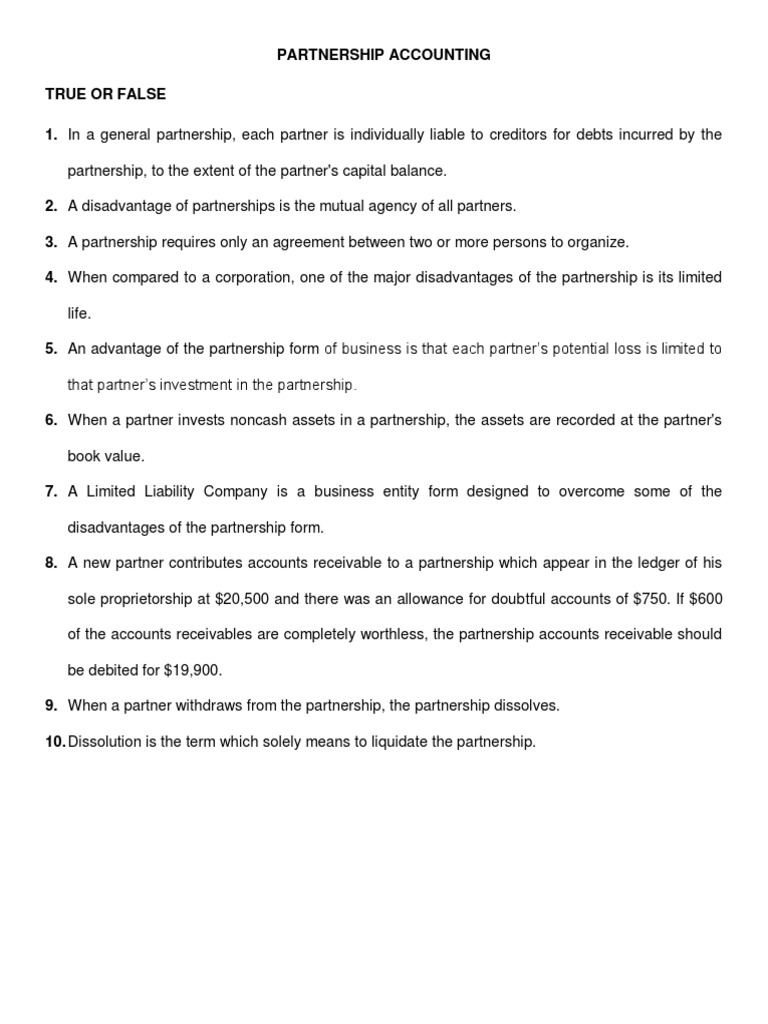 Partnership Accounting PDF | PDF | Partnership | Book Value