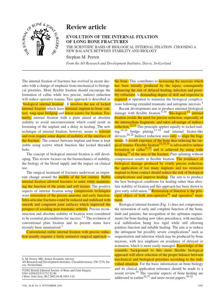 Evolution of Internal Fixation in Long Bone Fractures | PDF ...
