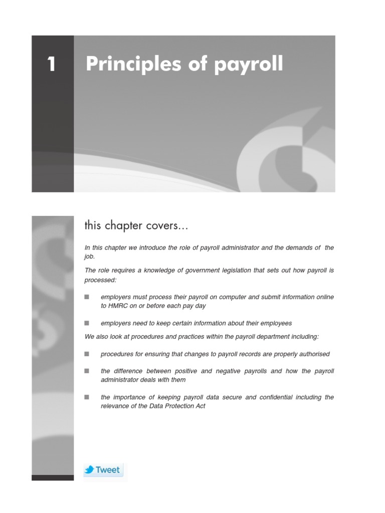 Principles of Payroll 1: This Chapter Covers.. | PDF | Payroll | Overtime