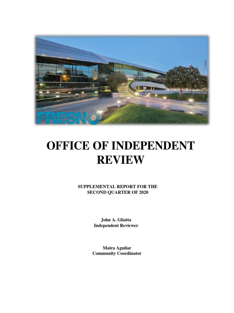 OIR Supplemental Report Q2 2020 | PDF | Reasonable Person | Use Of Force