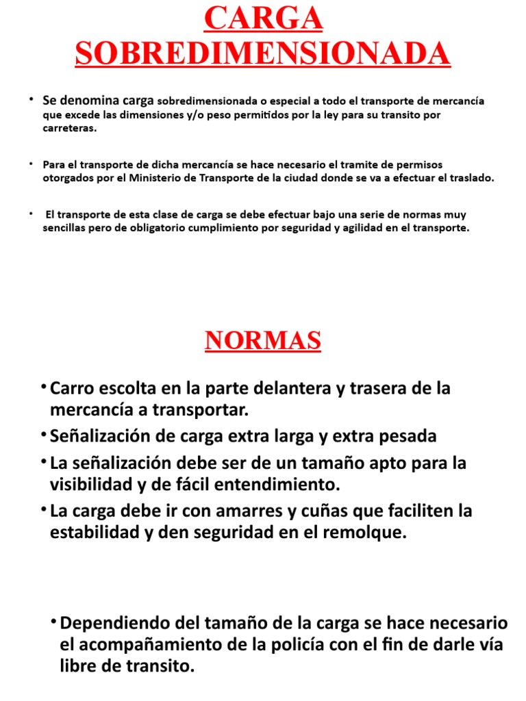 Normas para Carga Sobredimensionada | PDF