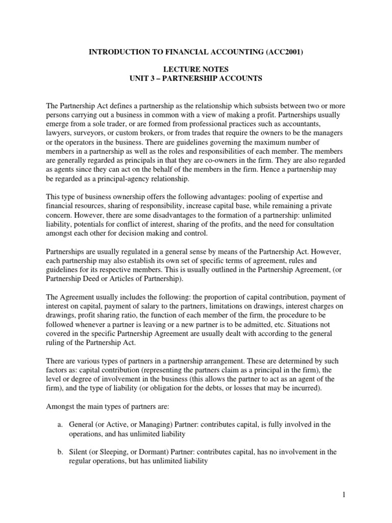 An In-Depth Examination of Partnership Accounting: Types of Partners ...