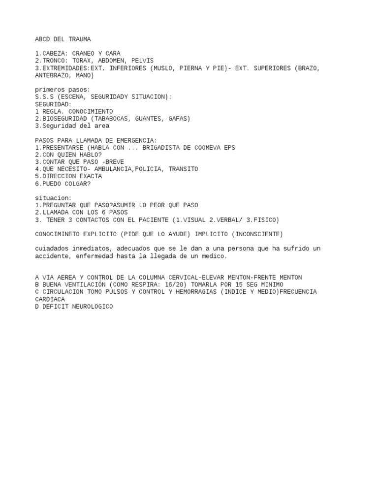 Abcd Del Trauma | PDF