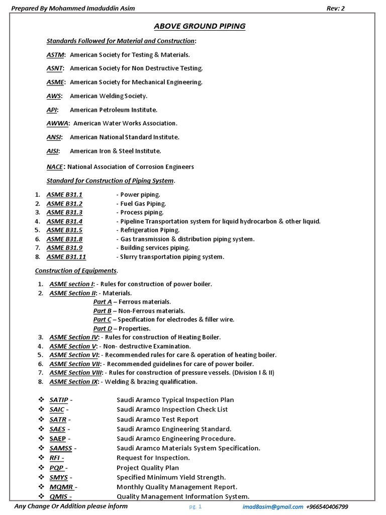Aramco Standard Reference Rev 2 | PDF | Valve | Pipe (Fluid Conveyance)