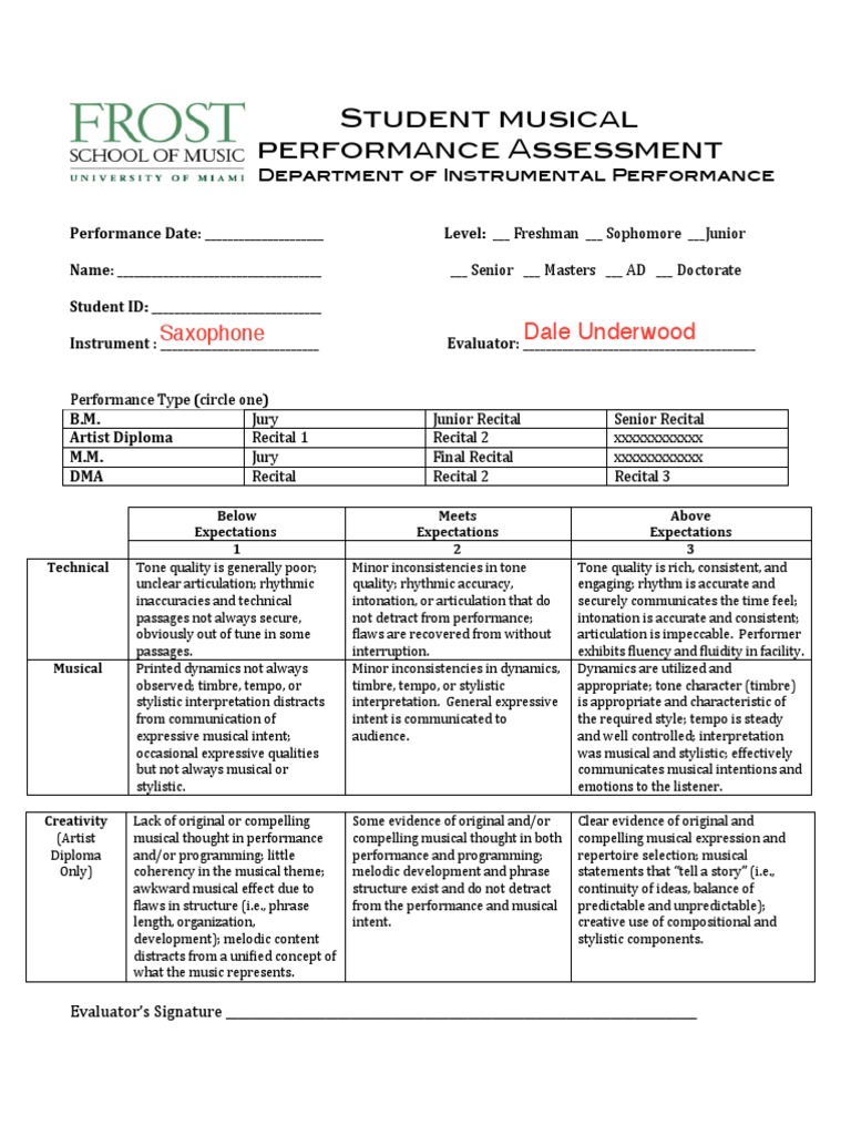 Performance Assessment Form | PDF | Computers | Technology & Engineering
