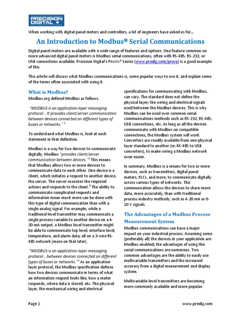 Modbus Serial Communication | PDF | Usb | Ethernet