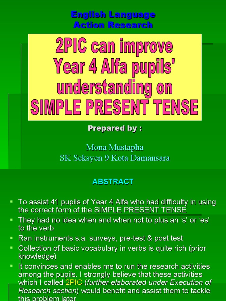 English Language Action Research | PDF | Verb | Grammatical Number