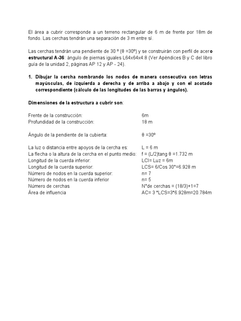 Diseño de Cerchas Tipo Howe 6x18 m | PDF | Braguero | Enseñanza de ...