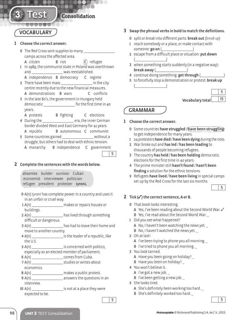 Achievers B2 Test Unit 3 Consolidation | Download Free PDF | Kingdom Of ...