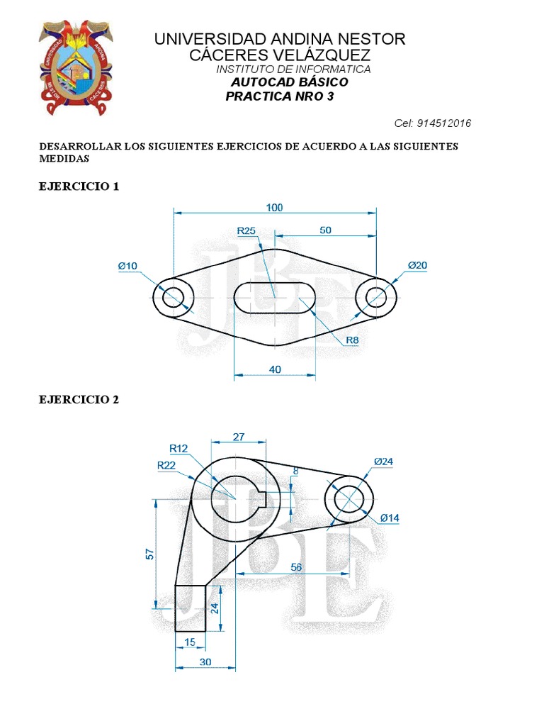 Practica 3 - Autocad Basico | PDF | Tecnología