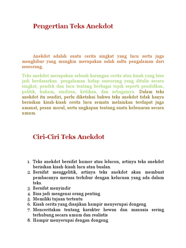 Teks Anekdot | PDF