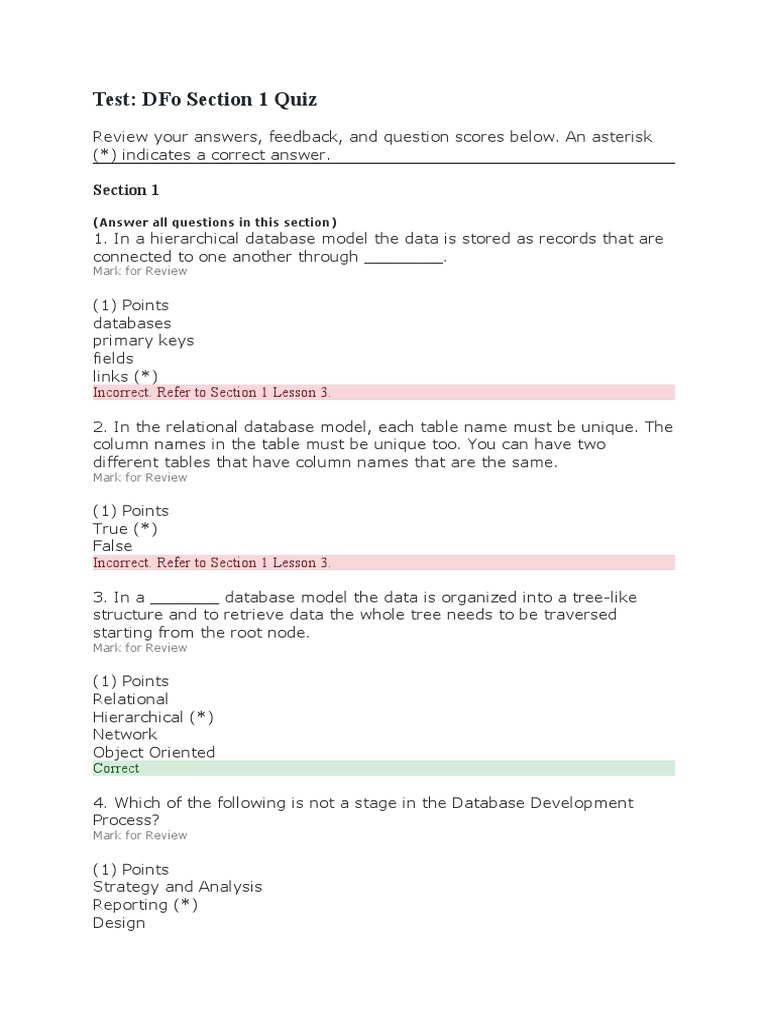 DFo Quiz | PDF | Relational Model | Databases