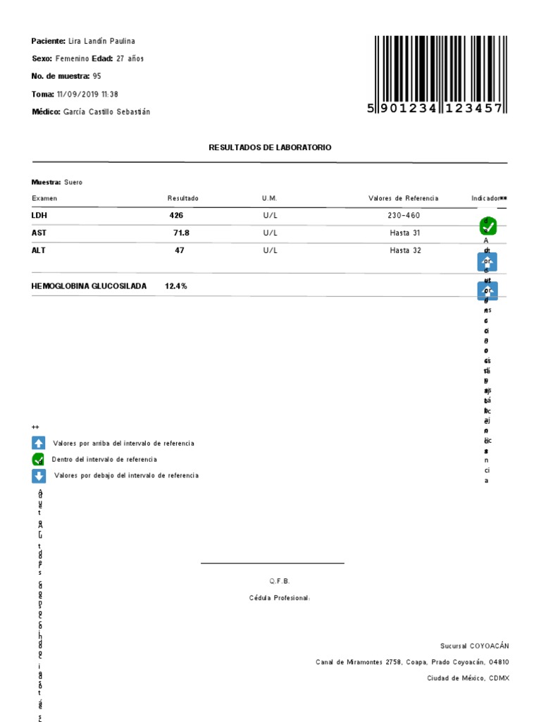 Resultados de Laboratorio Alt Ast LDH 1 | PDF